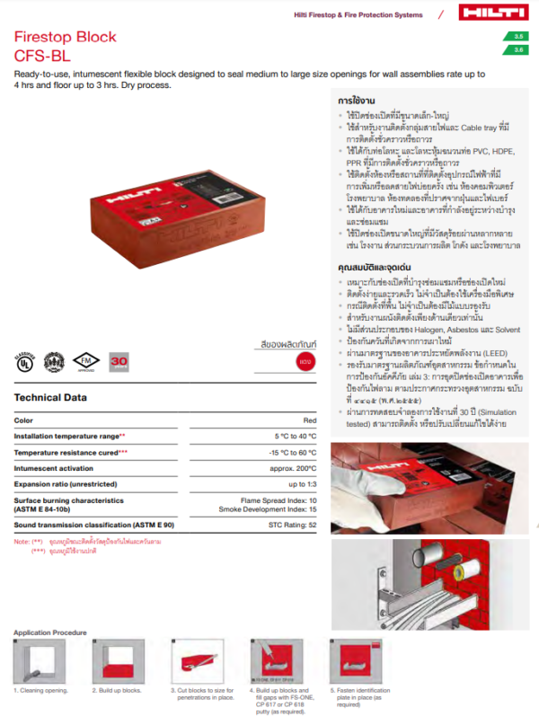 Firestop Block CFS-BL - Bitec Enterprise
