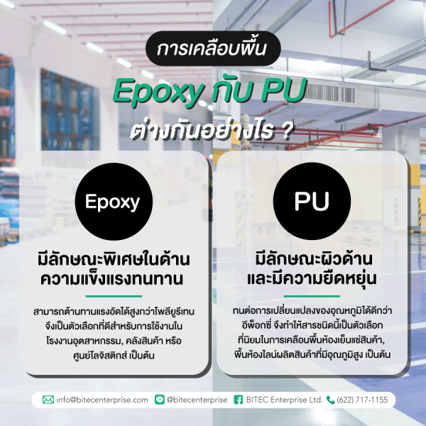 พื้น Epoxy กับ พื้น PU ต่างกันอย่างไร บทความนี้มีคำตอบ! - Bitec Enterprise
